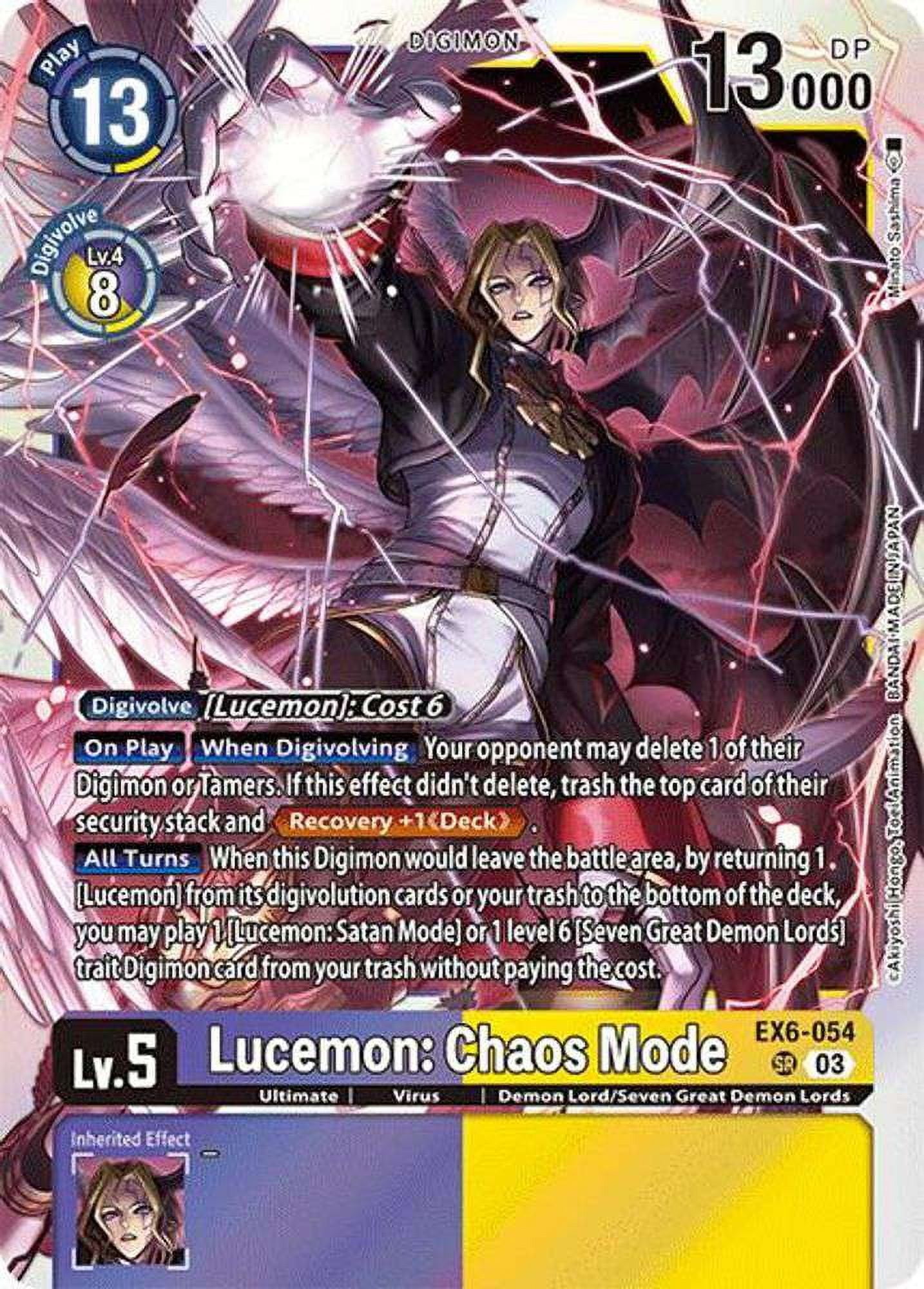 Digimon Infernal Ascension Super Rare Lucemon: Chaos Mode EX6-054 ...