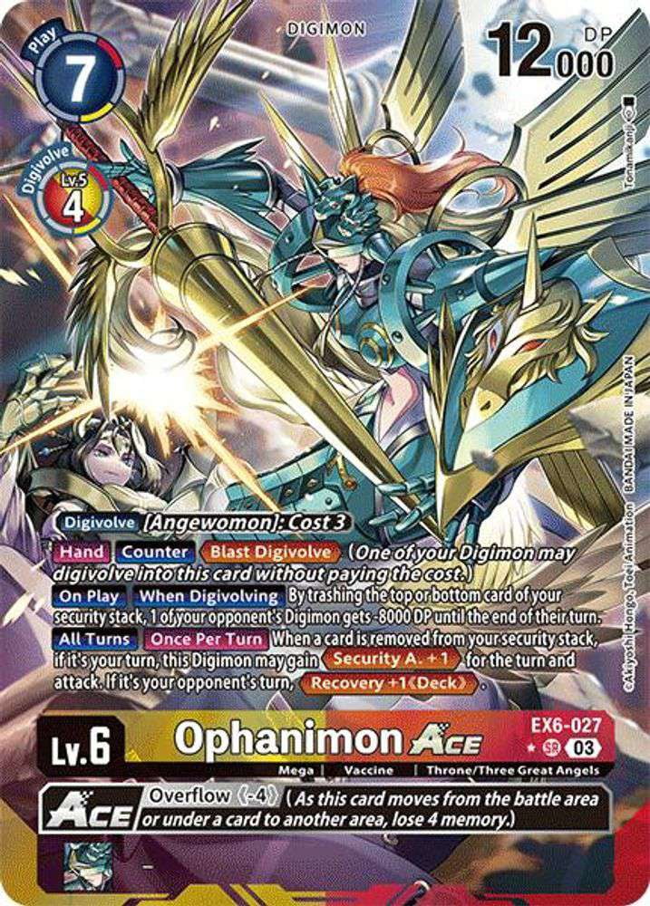 Digimon Infernal Ascension Super Rare Ophanimon ACE EX6-027 (Alternate Art) - Walmart.com