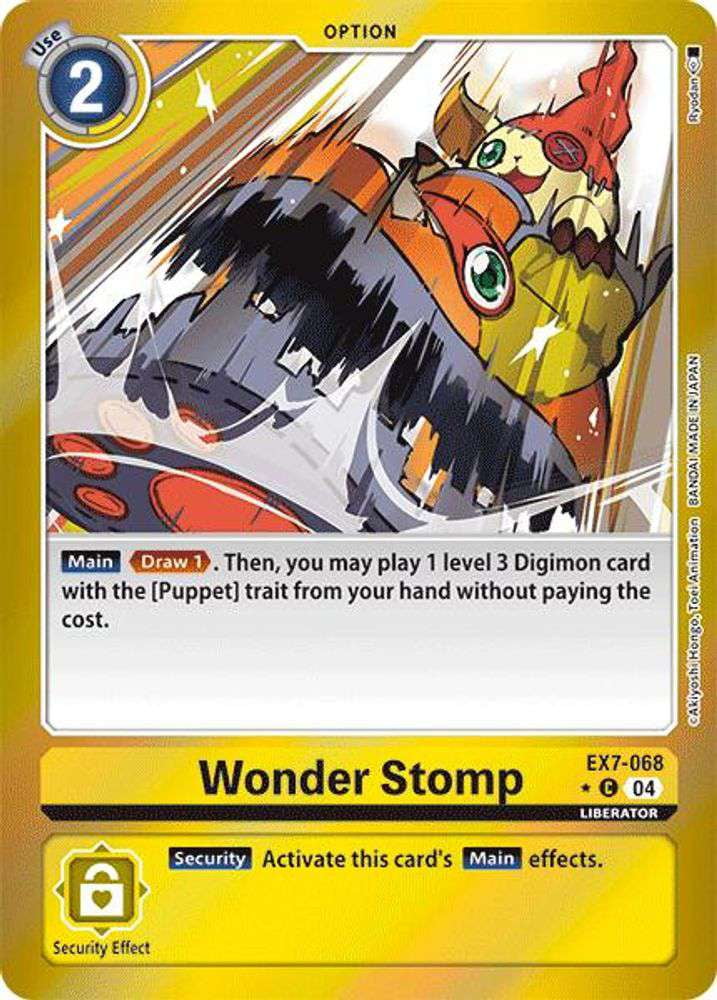 Digimon Liberator Common Wonder Stomp EX7-068 (Foil) - Walmart.com
