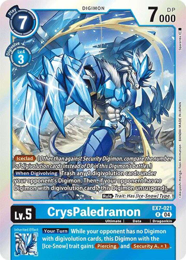 Digimon Liberator Rare CrysPaledramon EX7-021 - Walmart.com