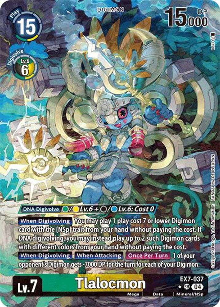 Digimon Liberator Super Rare Tlalocmon EX7-037 (Alternate Art ...
