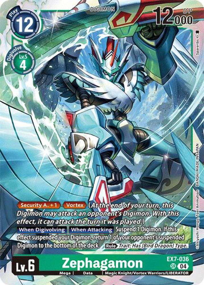 Digimon Liberator Super Rare Zephagamon EX7-036 - Walmart.com