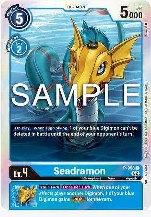 Digimon Limited Card Pack Ver.2 Promo Seadramon P-098 - Walmart.com