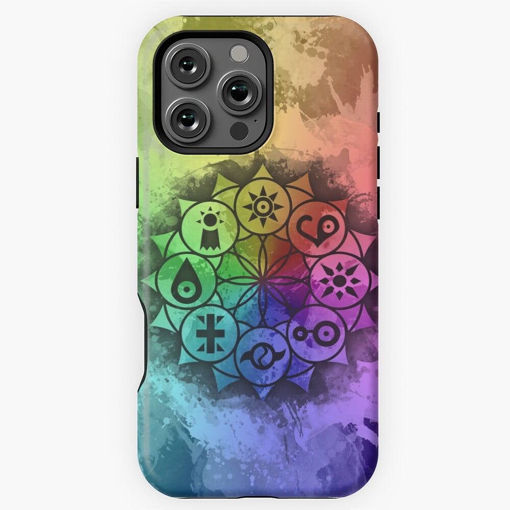 Digimon Mandala Paint Phone Case for iPhone 16 15 14 13 12 11 Pro Max ...