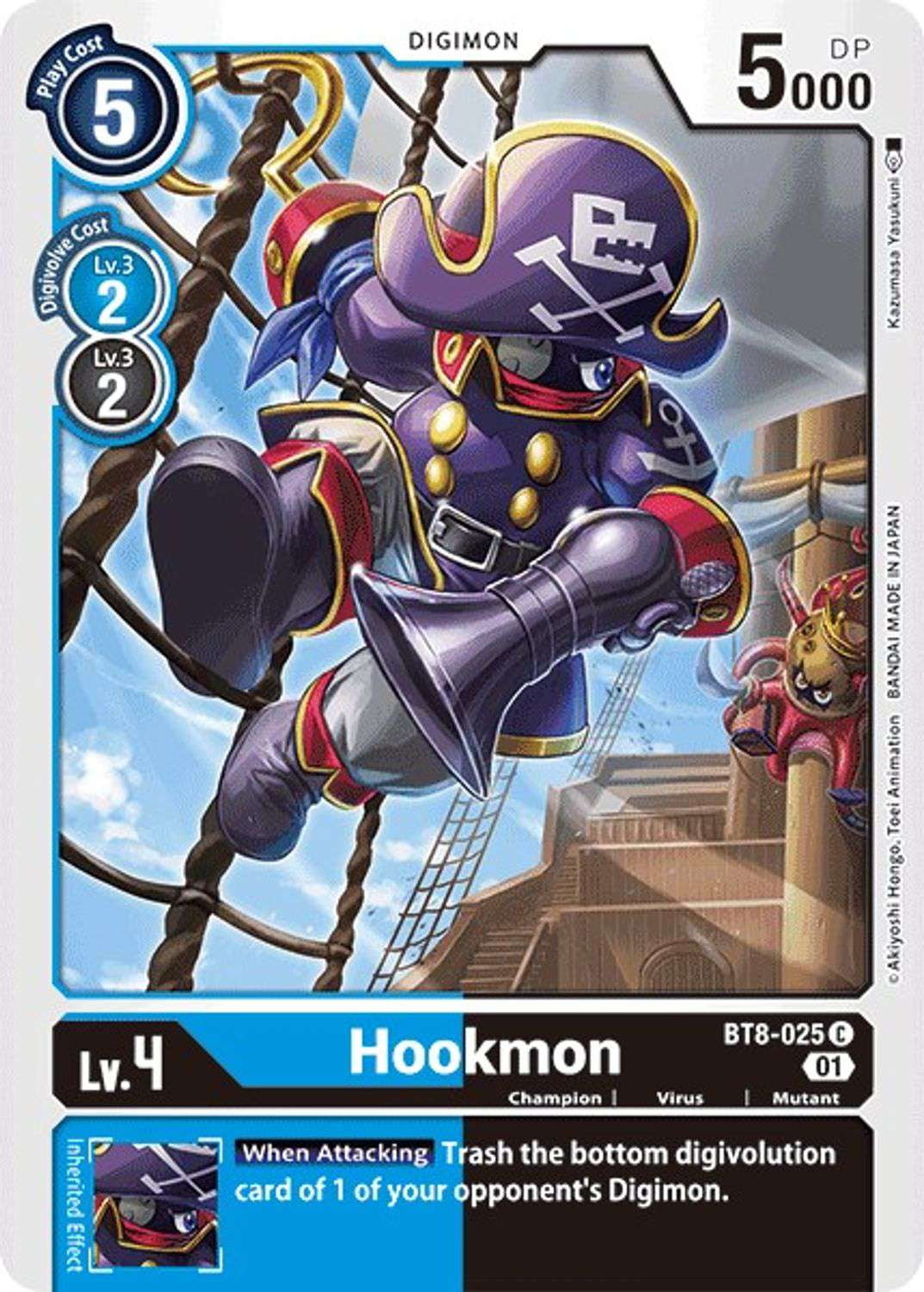 Digimon New Awakening Common Hookmon BT8-025 - Walmart.com