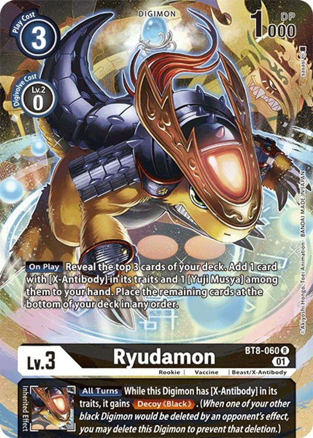 Digimon New Awakening Rare Ryudamon BT8-060 (Alternate Art) - Walmart.com