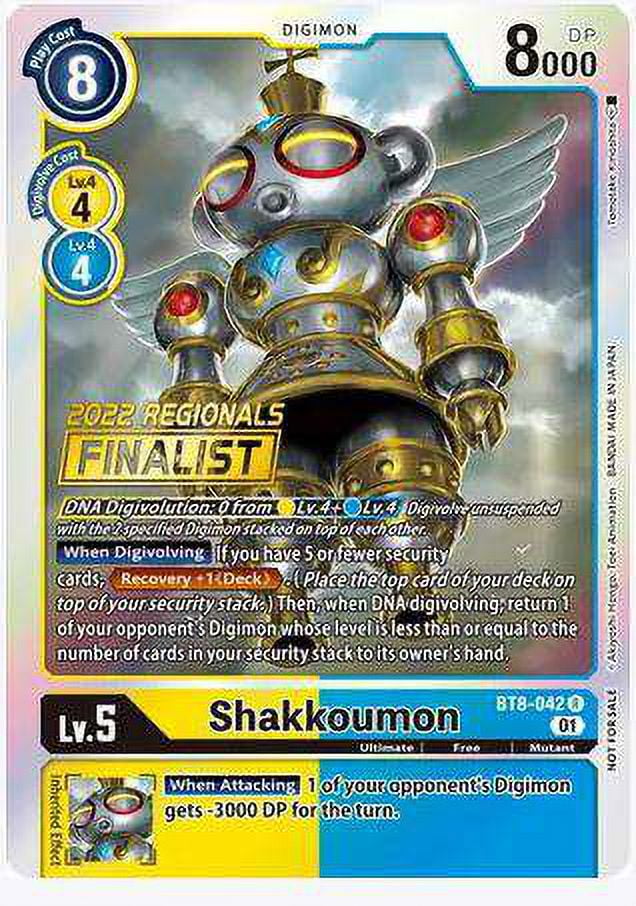 Digimon New Awakening Rare Shakkoumon BT8-042 (2022 Championship Online Finalist) - Walmart.com