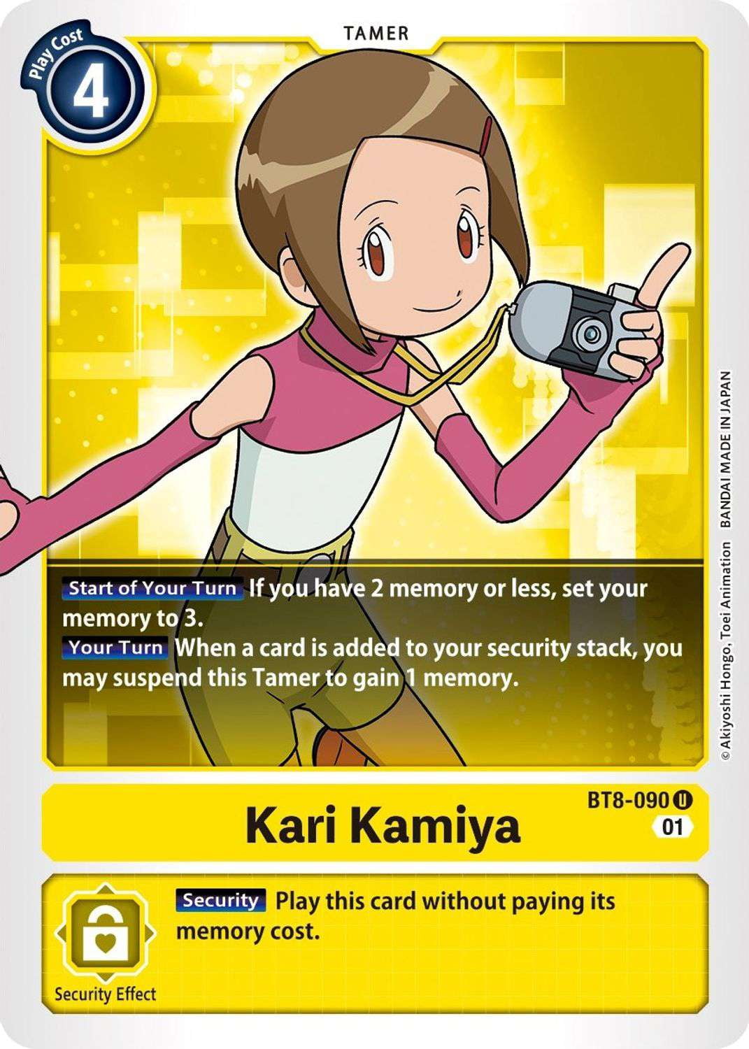 Digimon New Awakening Uncommon Kari Kamiya BT8-090 - Walmart.com