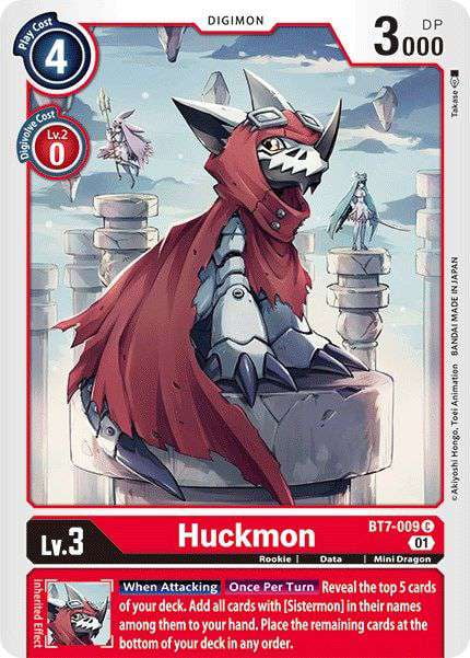 Digimon Next Adventure Common Huckmon BT7-009 - Walmart.com