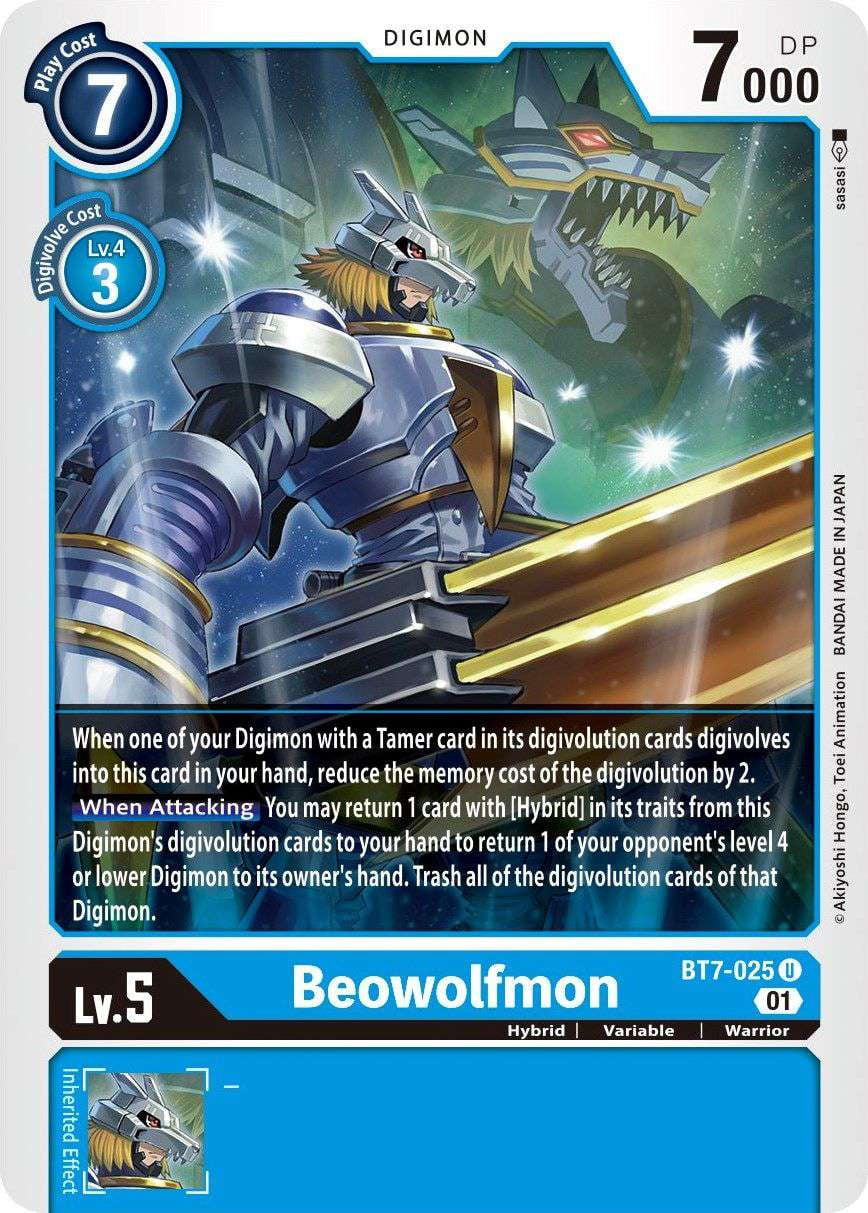 Digimon Next Adventure Uncommon Beowolfmon BT7-025 - Walmart.com