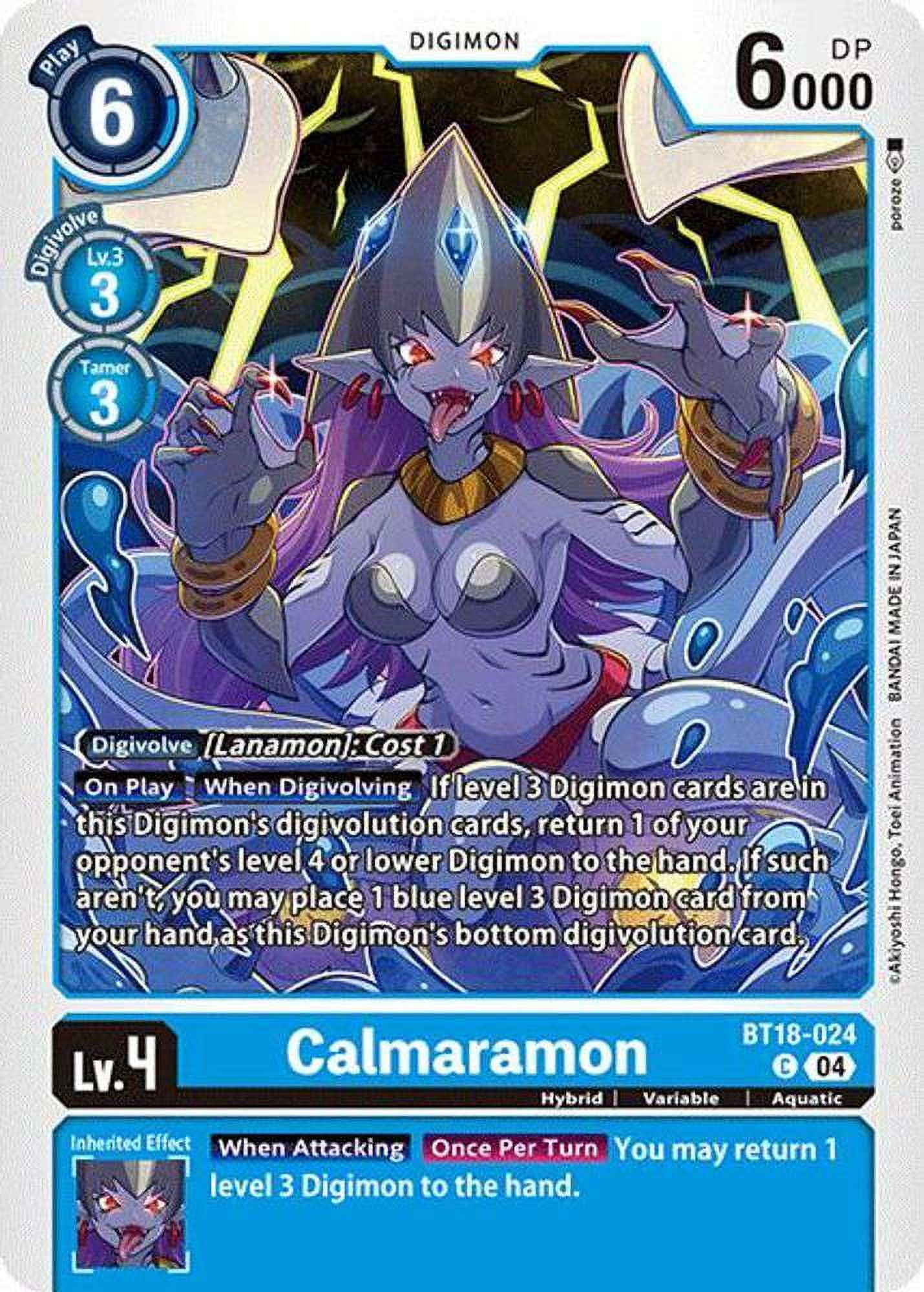 Digimon Release Special Booster 2.0 Common Calmaramon BT18-024 - Walmart.com