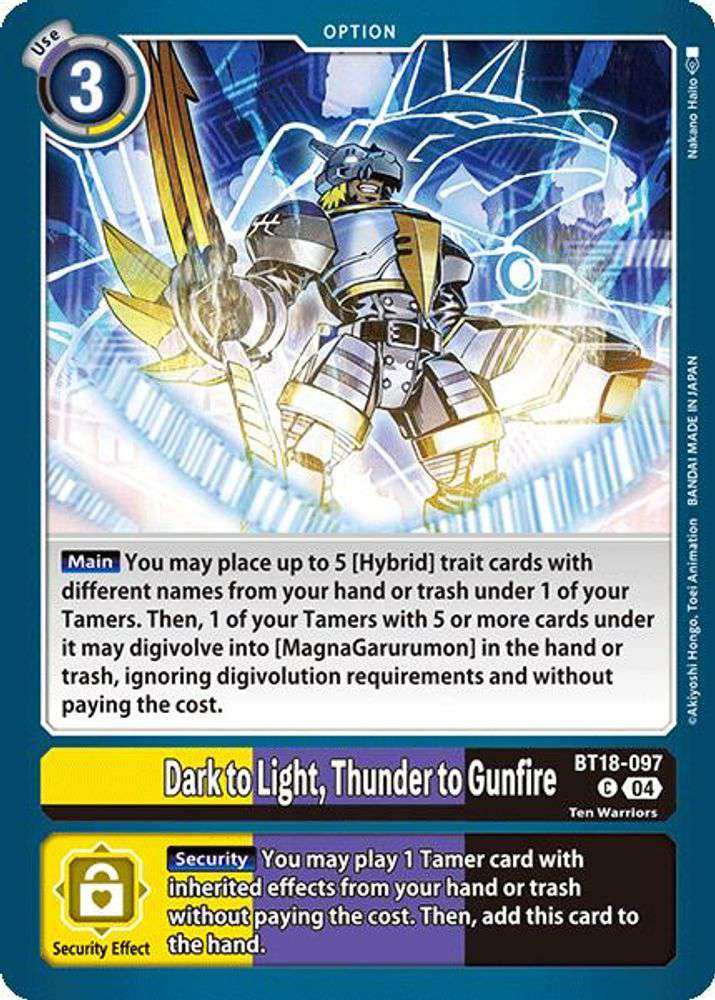 Digimon Release Special Booster 2.0 Common Dark to Light, Thunder to ...