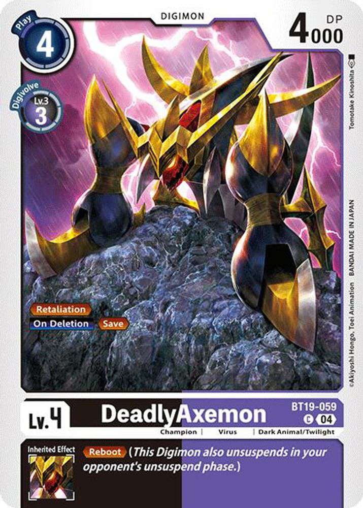 Digimon Release Special Booster 2.0 Common DeadlyAxemon BT19-059 - Walmart.com