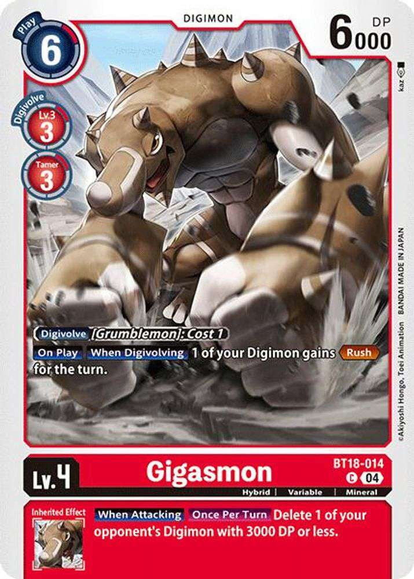 Digimon Release Special Booster 2.0 Common Gigasmon BT18-014 - Walmart.com
