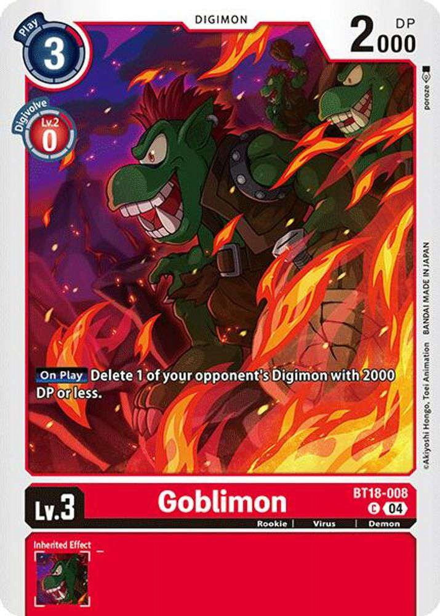 Digimon Release Special Booster 2.0 Common Goblimon BT18-008 - Walmart.com
