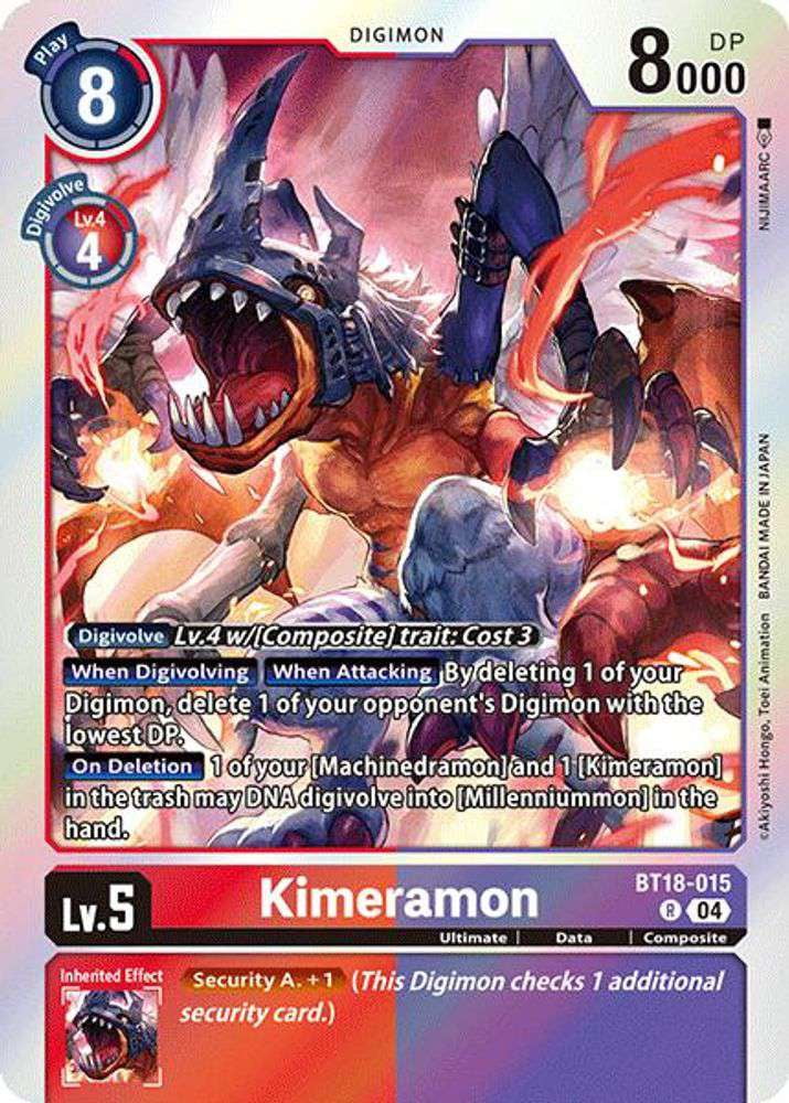 Digimon Release Special Booster 2.0 Rare Kimeramon - BT18-015 BT18-015 - Walmart.com