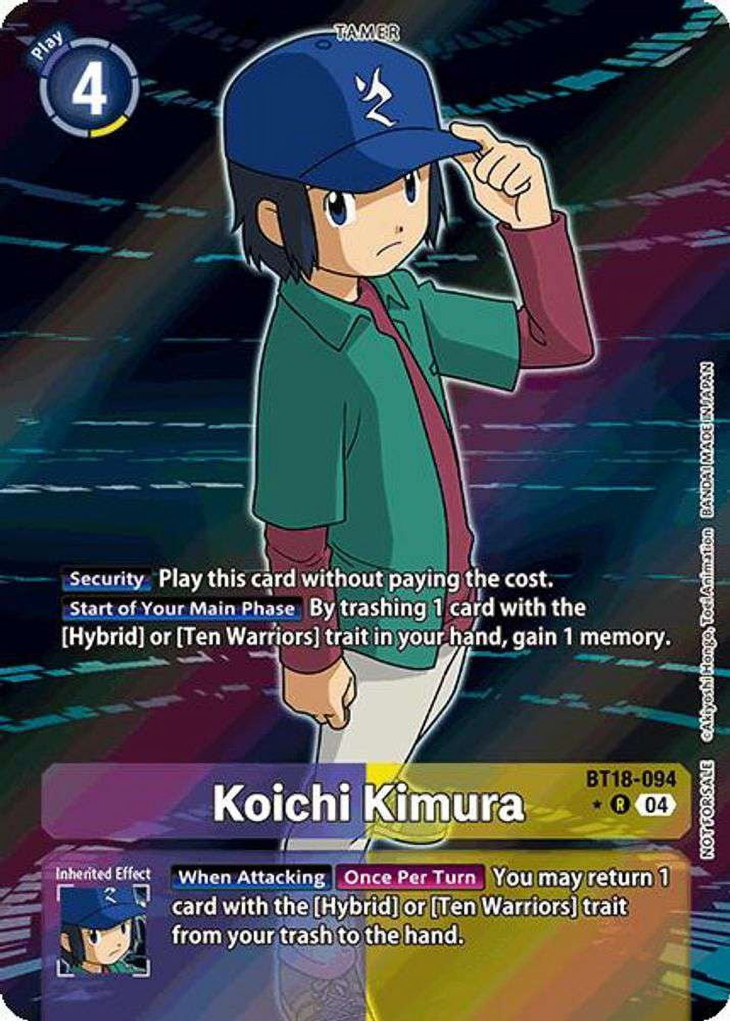 Digimon Release Special Booster 2.0 Rare Koichi Kimura BT18-094 (Promotion Pack) - Walmart.com