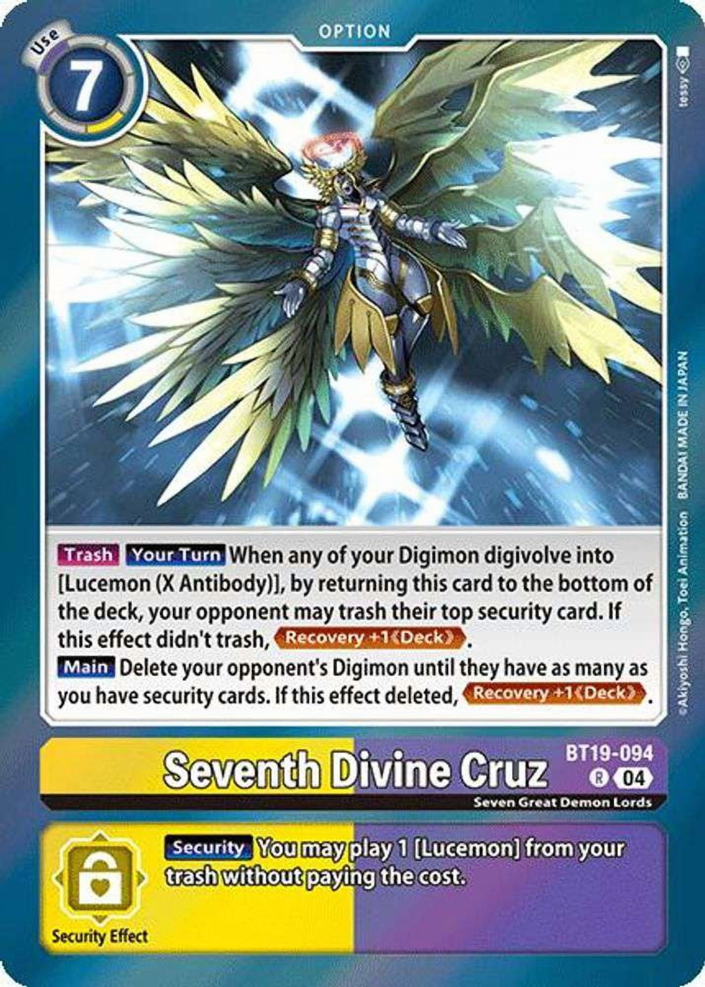 Digimon Release Special Booster 2.0 Rare Seventh Divine Cruz BT19-094 - Walmart.com