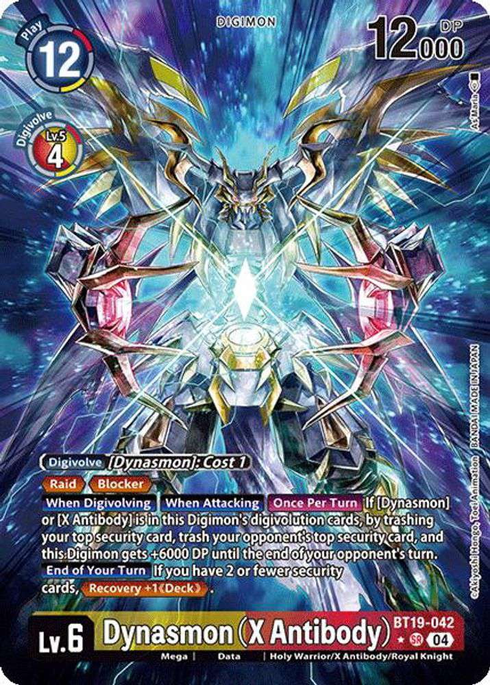Digimon Release Special Booster 2.0 Super Rare Dynasmon BT19-042 (X Antibody) - Walmart.com