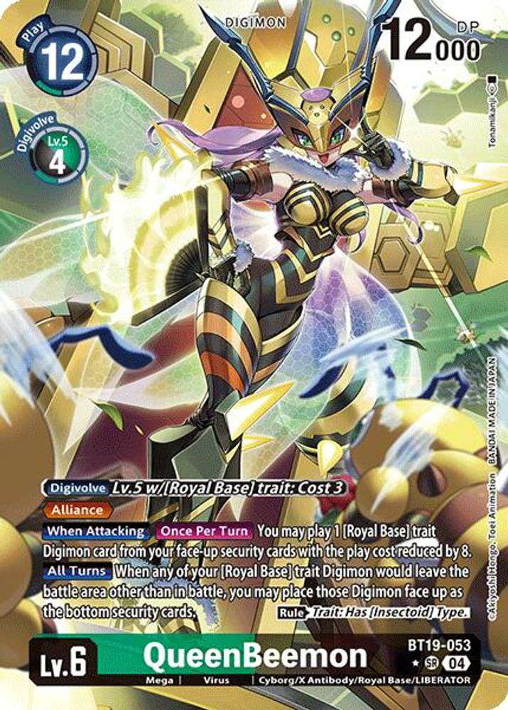 Digimon Release Special Booster 2.0 Super Rare QueenBeemon BT19-053 ...