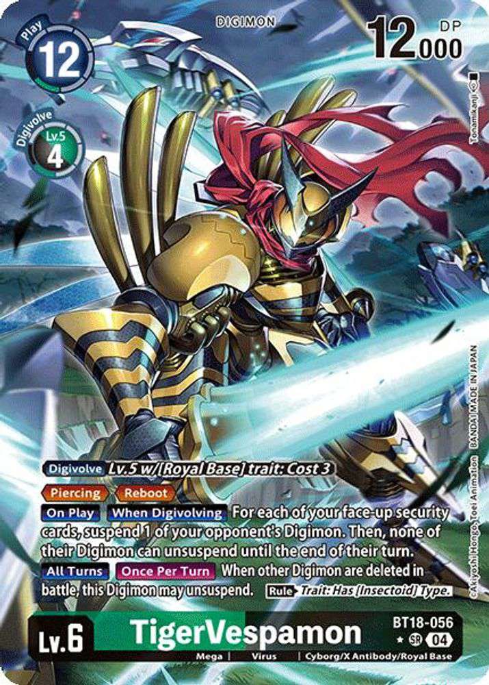 Digimon Release Special Booster 2.0 Super Rare TigerVespamon BT18-056 (Alternate Art) - Walmart.com