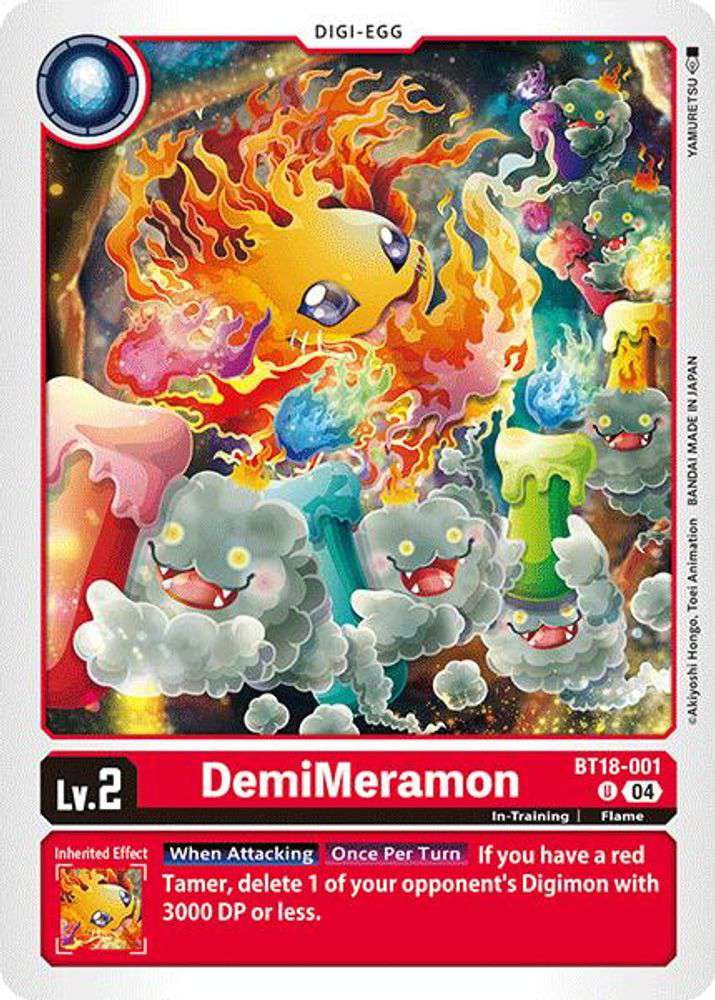 Digimon Release Special Booster 2.0 Uncommon DemiMeramon BT18-001 ...