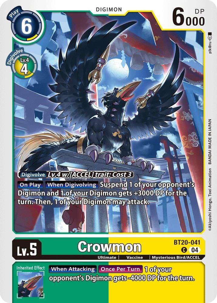 Digimon Release Special Booster 2.5 Common Crowmon BT20-041 - Walmart.com