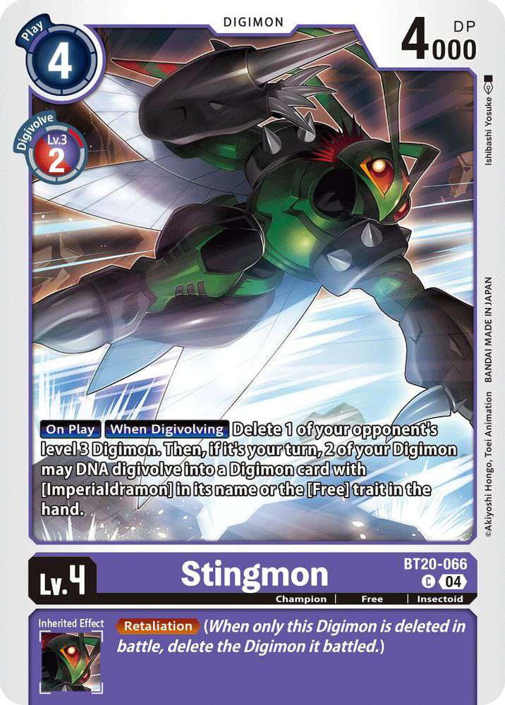 Digimon Release Special Booster 2.5 Common Stingmon BT20-066 - Walmart.com