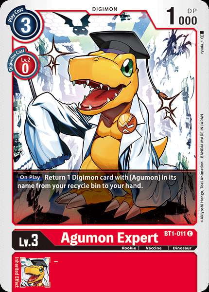 Digimon Release Special Booster Common Agumon Expert BT1-011 - Walmart.com