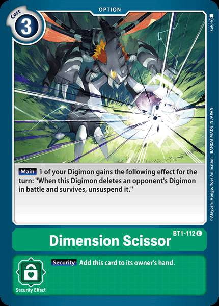 Digimon Release Special Booster Common Dimension Scissor BT1-112 ...