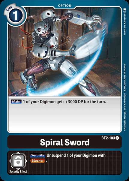 Digimon Release Special Booster Common Spiral Sword BT2-103 - Walmart.com