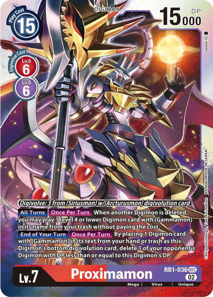 Digimon Resurgence Booster Secret Rare Proximamon RB1-036 - Walmart.com