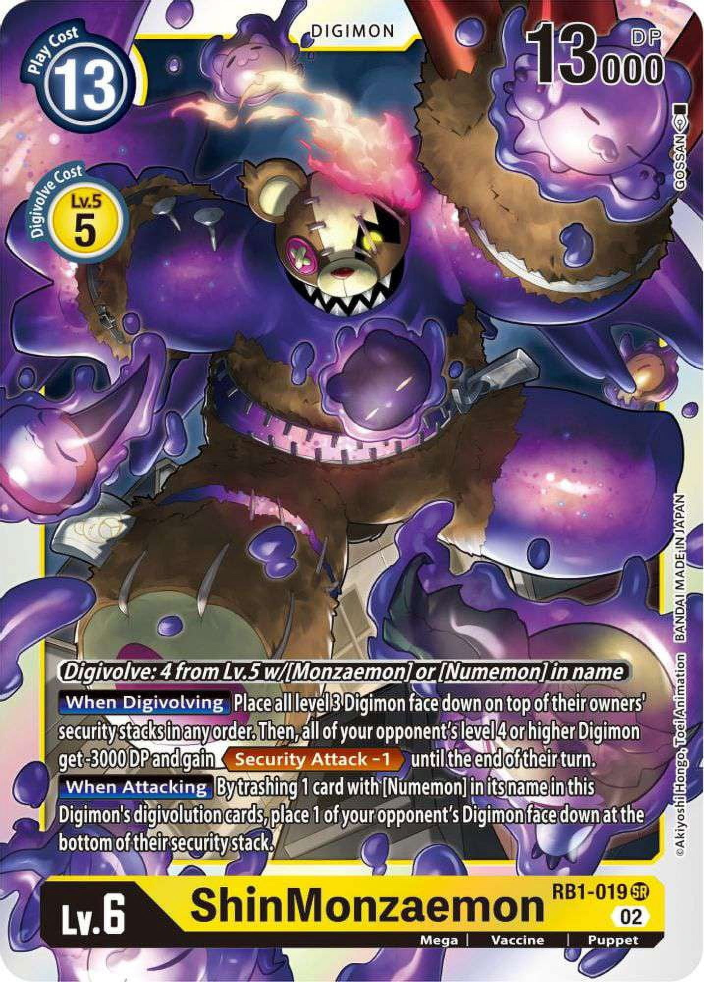 Digimon Resurgence Booster Super Rare ShinMonzaemon RB1-019 - Walmart.com