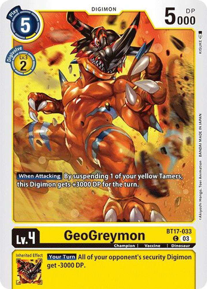 Digimon Secret Cris GeoGreymon BT17-033 - Walmart.com