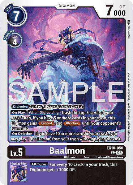 Digimon Sinister Order Common Baalmon EX10-050 - Walmart.com