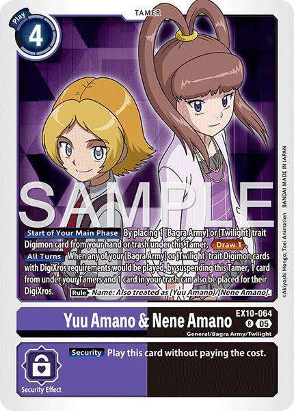 Digimon Sinister Order Rare Yuu Amano & Nene Amano EX10-064 - Walmart.com