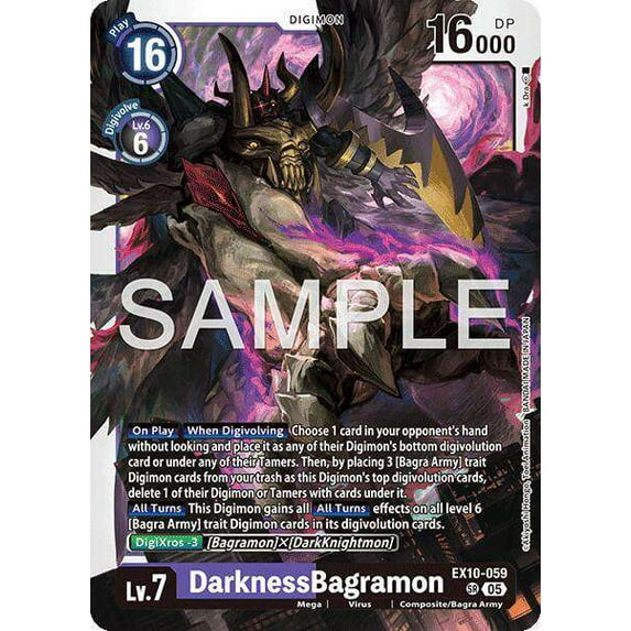 Digimon Sinister Order Super Rare DarknessBagramon EX10-059 - Walmart.com