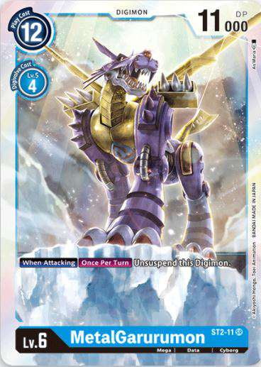 Digimon Starter Deck Cocytus Blue Super Rare MetalGarurumon ST2-11 ...