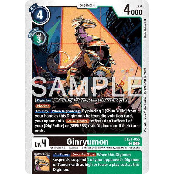 Digimon Time Stranger Common Ginryumon BT24-055 - Walmart.com