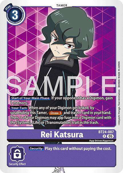 Digimon Time Stranger Rare Rei Katsura BT24-087 - Walmart.com
