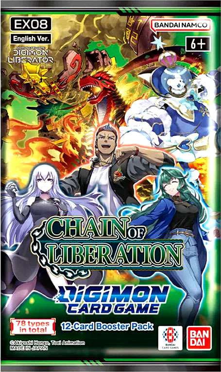 Digimon Trading Card Game Chains of Liberation Booster Pack (12 Cards ...