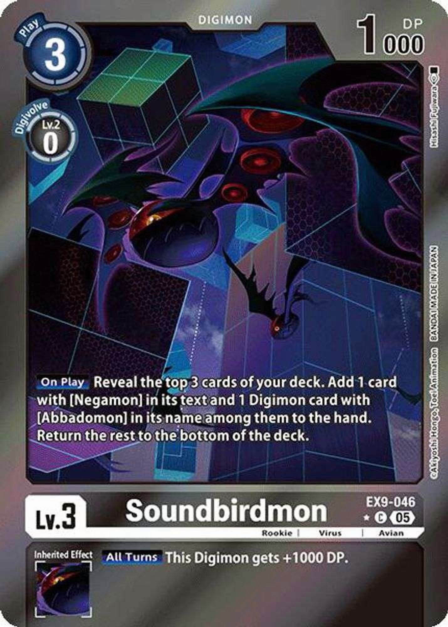 Digimon Versus Monsters Common Soundbirdmon EX9-046 (Limited Foil ...