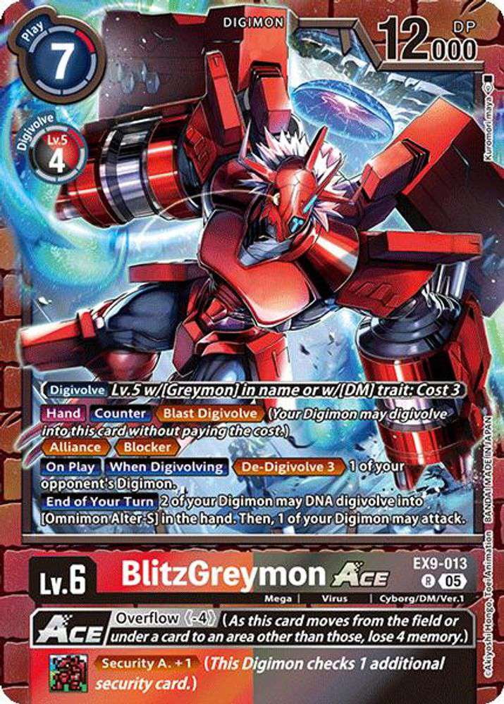 Digimon Versus Monsters Rare BlitzGreymon ACE EX9-013 - Walmart.com
