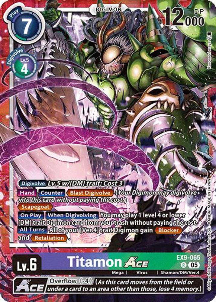 Digimon Versus Monsters Rare Titamon ACE EX9-065 - Walmart.com