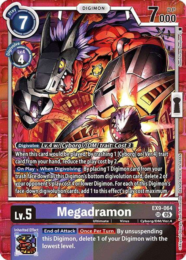 Digimon Versus Monsters Super Rare Megadramon EX9-064 - Walmart.com