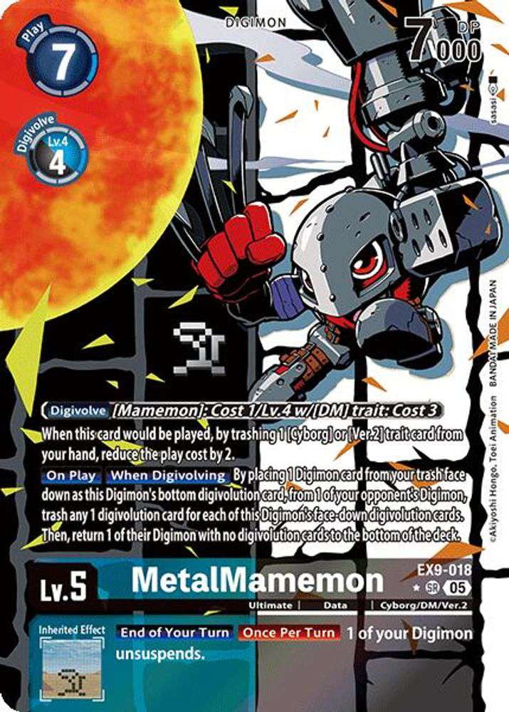 Digimon Versus Monsters Super Rare MetalMamemon EX9-018 (Alternate Art) - Walmart.com