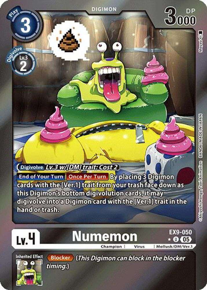 Digimon Versus Monsters Uncommon Numemon EX9-050 [Limited Foil ...