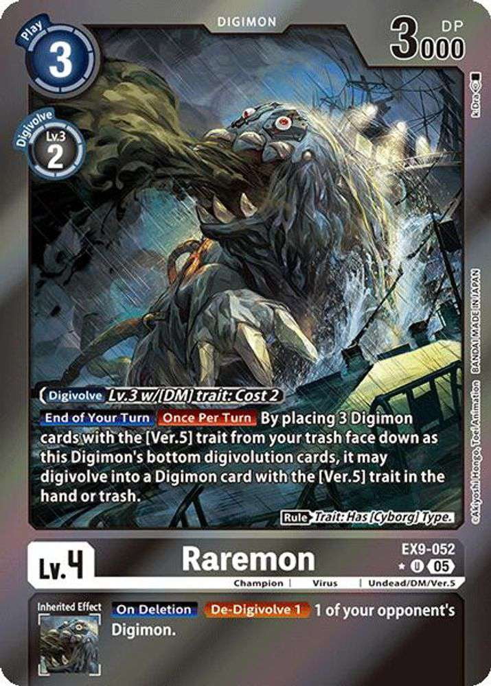 Digimon Versus Monsters Uncommon Raremon EX9-052 [Limited Foil ...