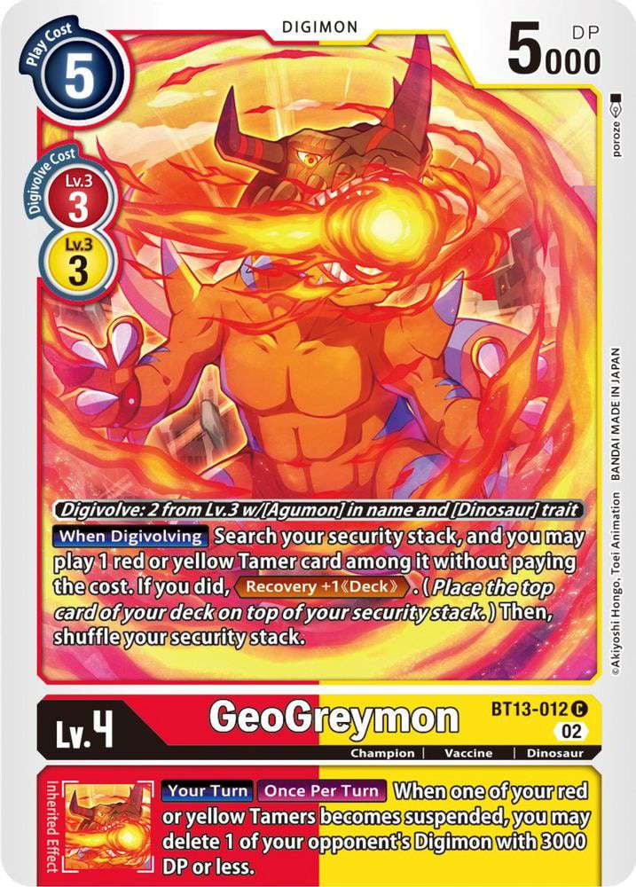 Digimon Versus Royal Knights Common Geogreymon BT13-012 - Walmart.com