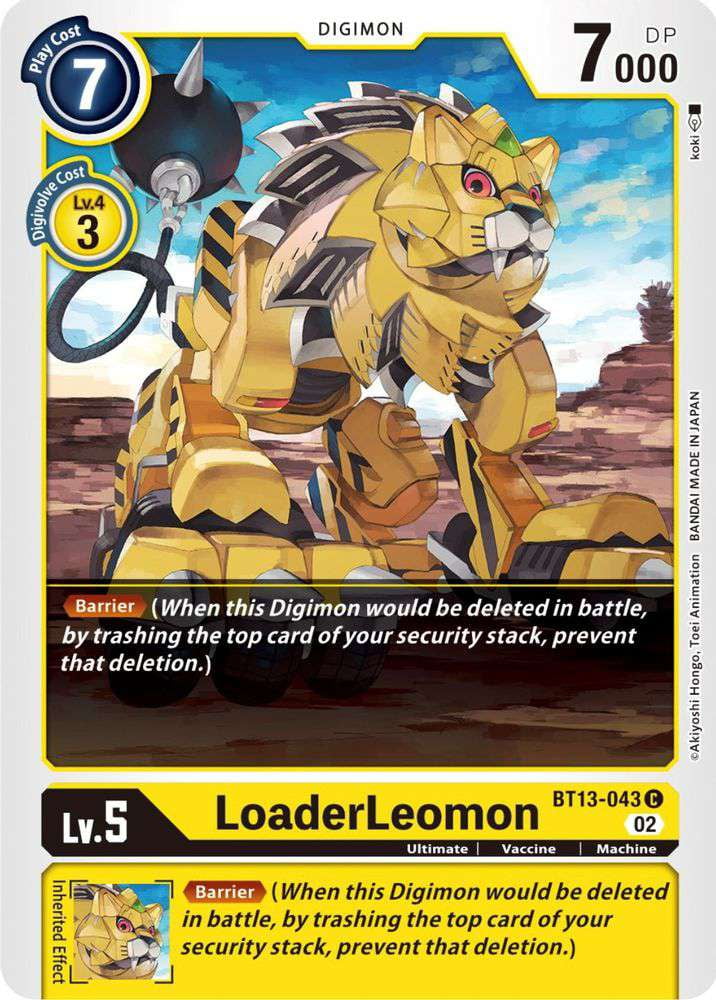 Digimon Versus Royal Knights Common LoaderLeomon BT13-043 - Walmart.com